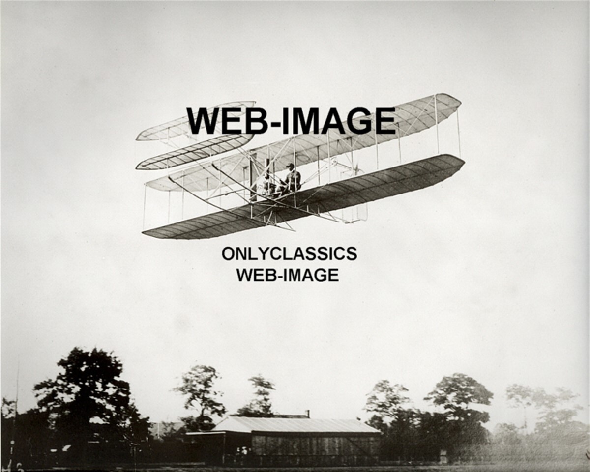 1907 WILBUR WRIGHT FLIGHT BIPLANE AIRPLANE VINTAGE AVIATION 8X10 PHOTO ...