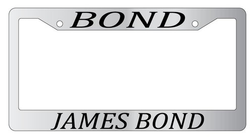 Chrome License Plate Frame BOND JAMES BOND Auto Accessory 652 | eBay