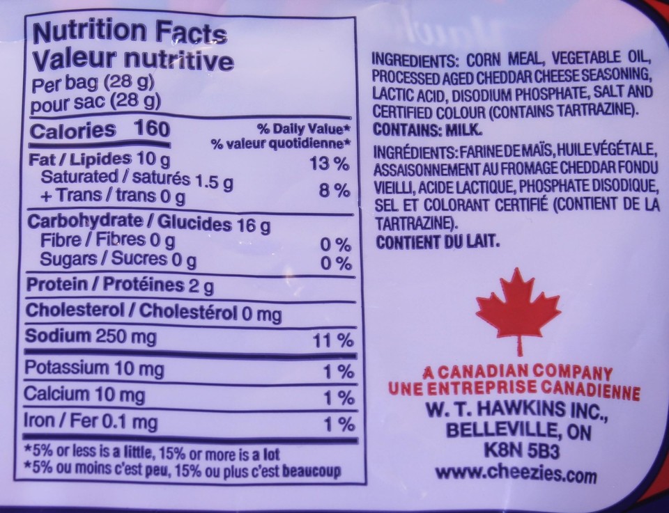 Hawkins Cheezies Lunch Snak-Pak 8 28 gram bags 224 gram total ...