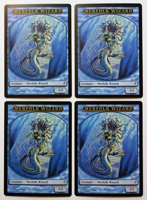 Merfolk Wizard, TOKEN NM English x 4 Lorwyn mtg Low International ...