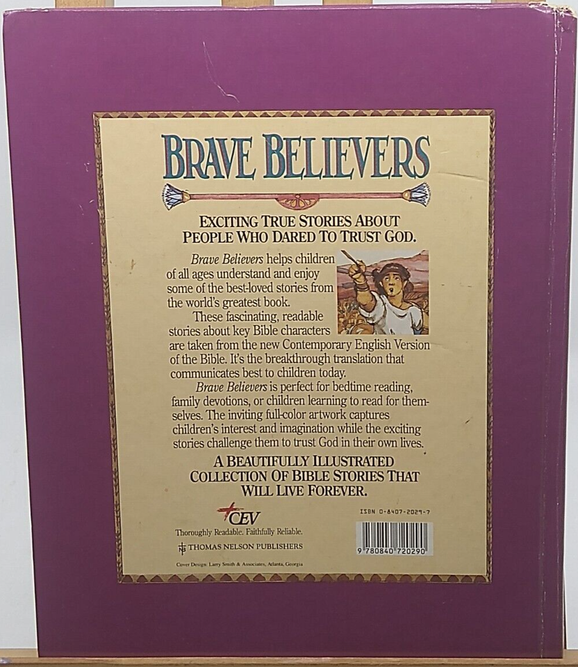 BRAVE BELIEVERS An Illustrated Bible Storybook HC 1990 American Bible ...
