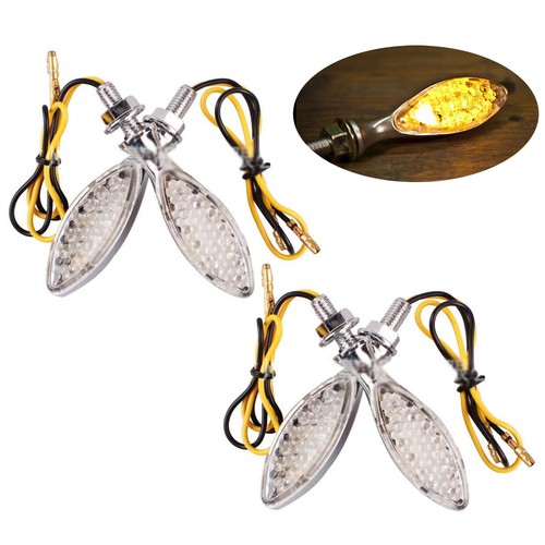 4X 8mm Mini Indicators Motorcycle Motorbike LED Blinkers Yamaha Honda ...
