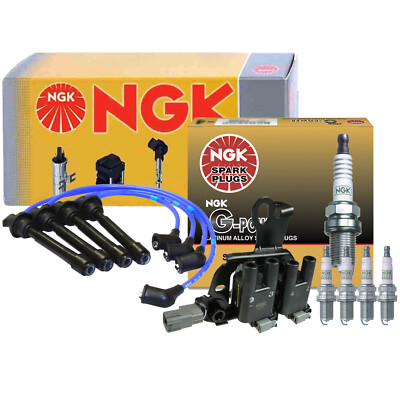 NGK DIS Ignition Coil Wires & 4 G-Power Platinum Spark Plugs Kit For ...