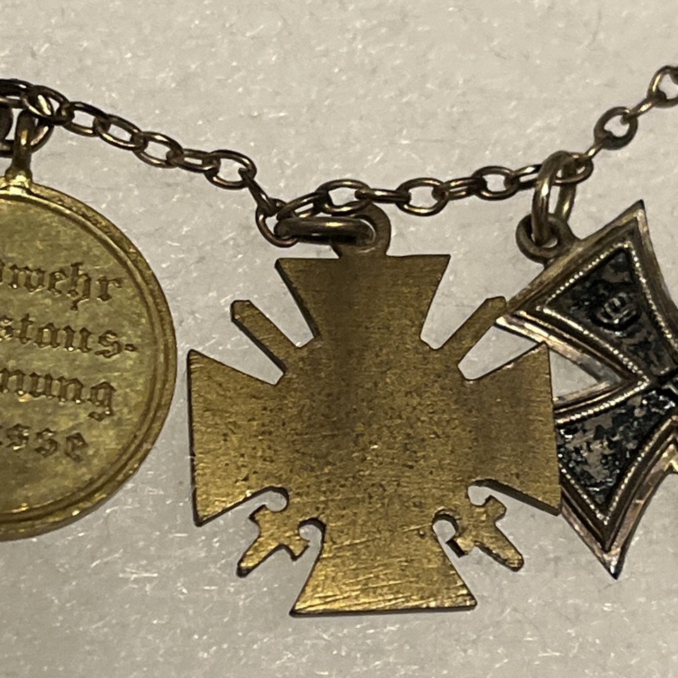 WWI German *RARE* Saxon Mini Chain - Albert Cross, Iron, Hindenburg ...