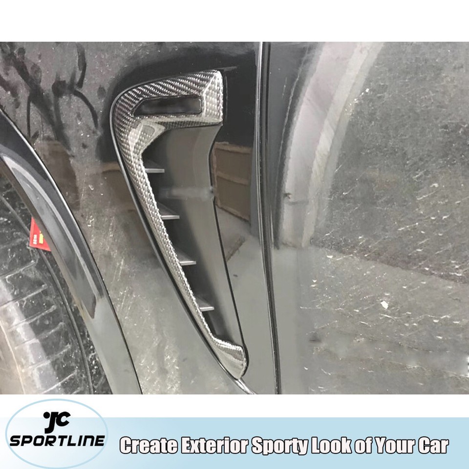 For BMW X5 F15 X5M F85 2014-2019 Carbon Fiber Side Air Fender Vent Trim ...