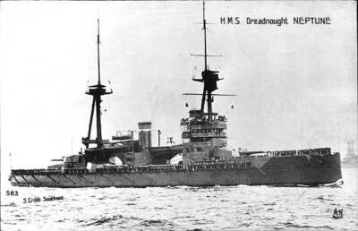 British Royal Navy Battleship HMS Neptune SHIPPING NAVAL OLD PHOTO ...