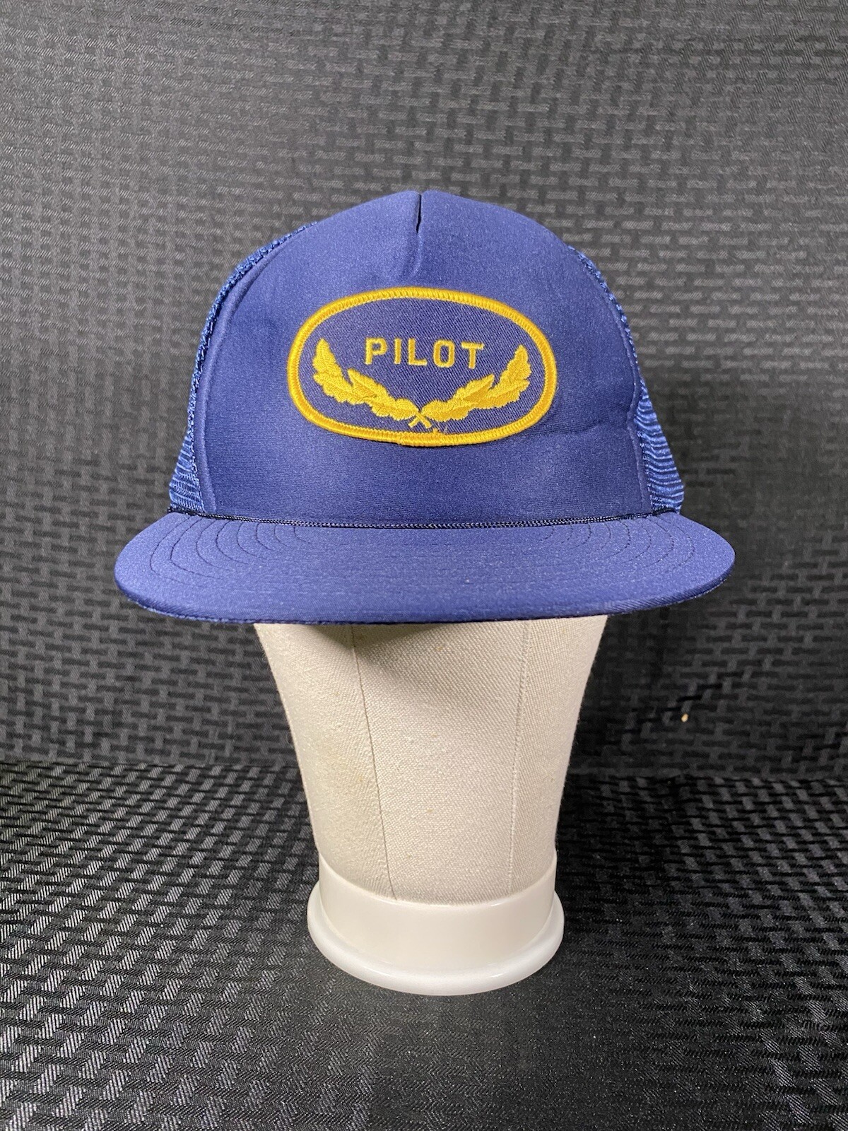 Vintage Pilot Mesh Baseball Hat Airplane Wings - Gem