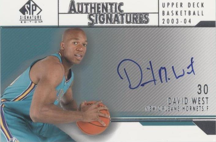 2003-04 SP Signature Edition - Authentic Signatures David West #AS-WE ...