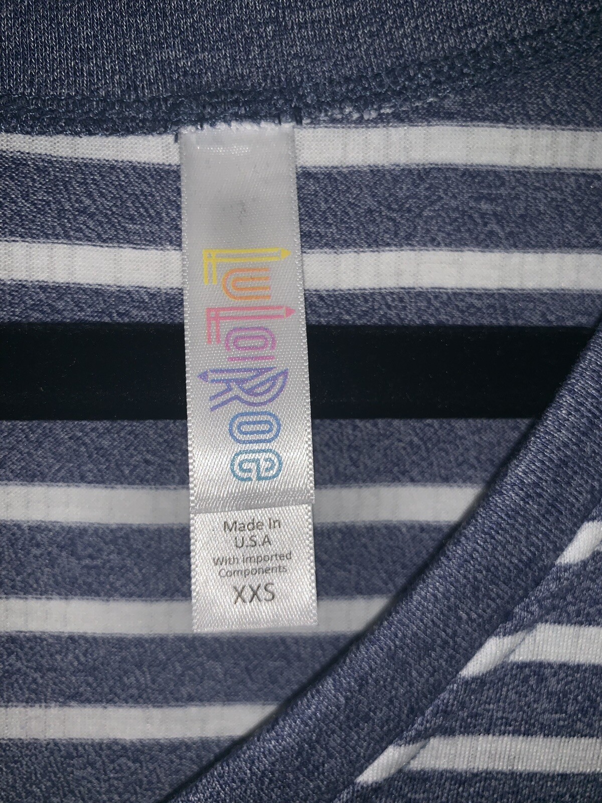 Lularoe Christy T XXS Extra Extra Small Blue And White Stripes | eBay