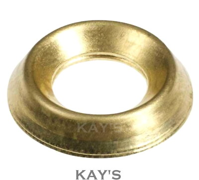 No.4, 6, 8,10,12 SOLID BRASS CUP WASHERS SURFACE FINISHING COUNTERSUNK SCREWS | eBay UK