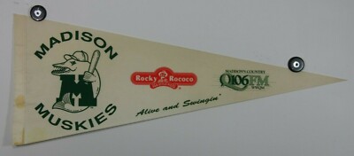 Vintage Midwest League Madison Muskies 30x12 Pennant | eBay
