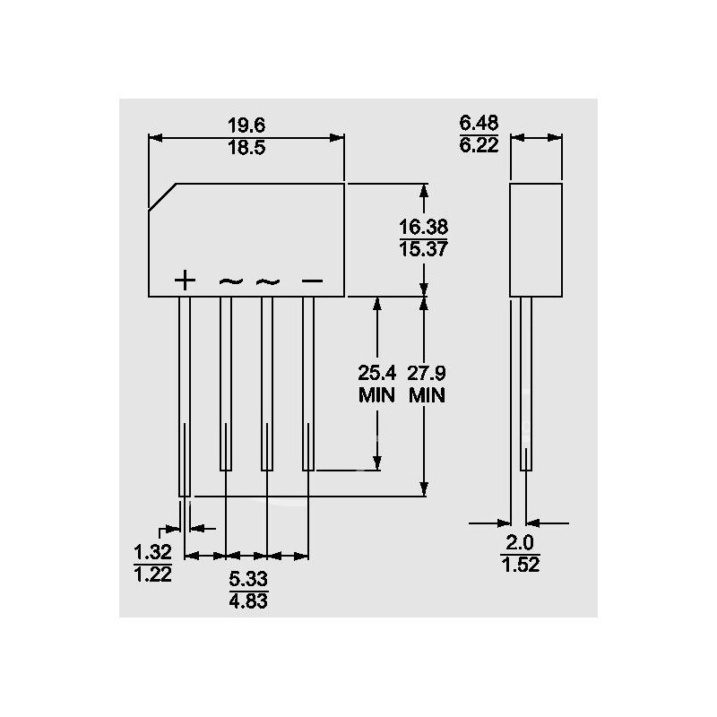 KBP208G KBP208GL Ponte Raddrizzatore Bridge Rectifier 2A 800V | eBay