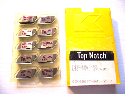 New 10 Pcs - NG3189L K45 Top Notch Grooving Inserts Kennametal | eBay