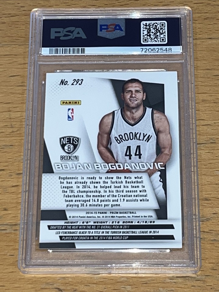 Bojan Bogdanovic Rookie Card 2014-15 Panini Prizm Prizms Blue #293 PSA ...