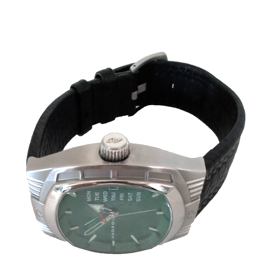 ANDROID (ARAGON) Men's Watch GREEN Dial, Vertical Days, Date Window ...