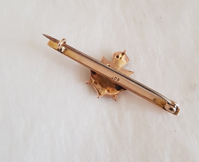 Antique 9ct Yellow gold bar brooch. "The Army Service Corps. " | eBay UK