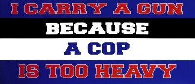 6 Pack I Carry A Gun Because A Cop Is Too Heavy Vinyl Decal Bumper ...
