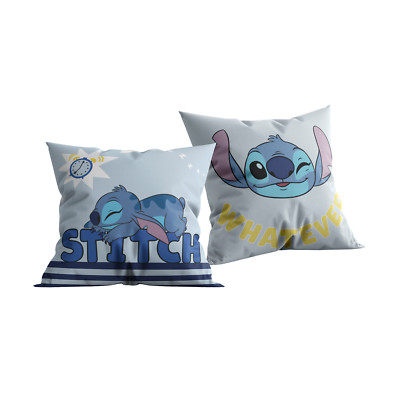 Lilo And Stitch Cushion Square Filled Kids Sofa Pillow Disney Blue ...