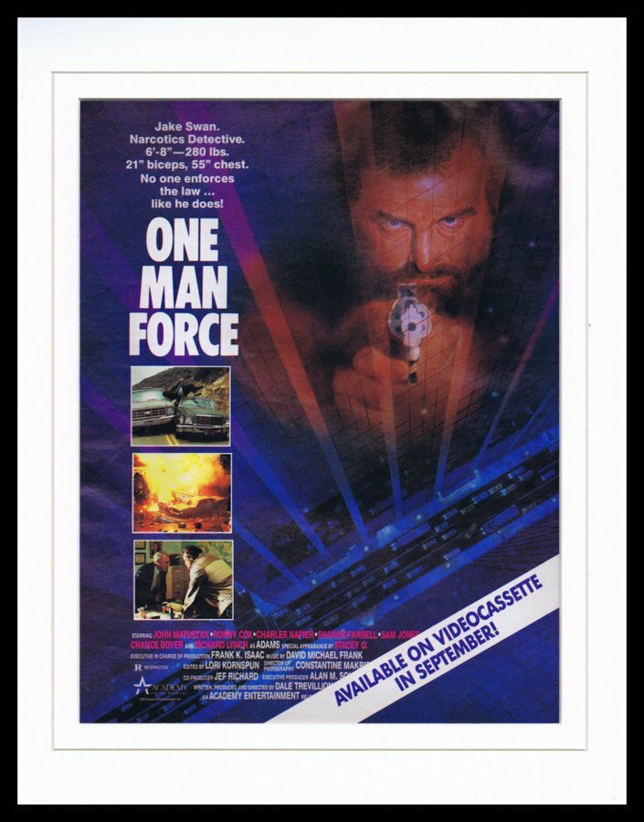One Man Force 1989 John Matuszak Framed 11x14 ORIGINAL Vintage ...