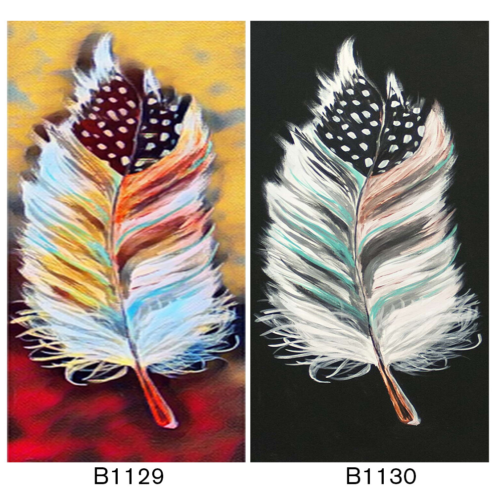 Feather Painting On Canvas