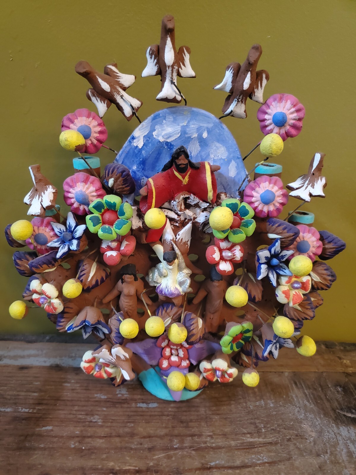 Mexican Folk Art Pottery Tree of Life | Grelly USA