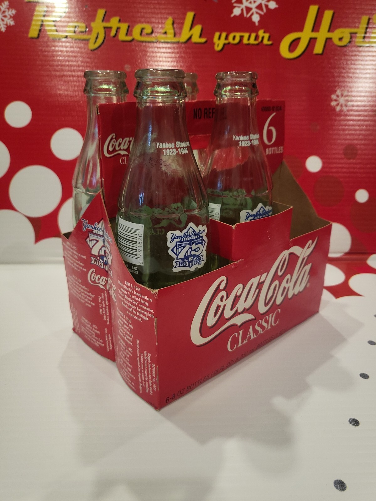 1998 COMMEMORATIVE YANKEES COCA COLA 4 BOTTLES - YANKEE STADIUM 75th ...