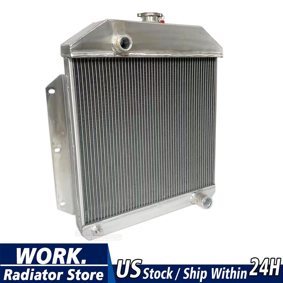 Aluminum Radiator Fit 1949-1953 1950 1951 1952 53 Ford Car Flathead V8 ...