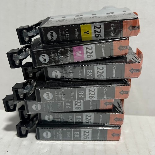 Canon 226 PGBK Black Magenta Yellow Color Ink Cartridges Lot of 6 | eBay