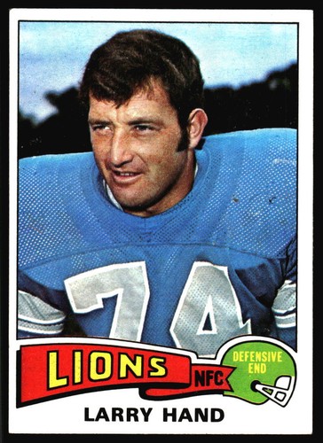 1975 Topps Larry Hand #42 Detroit Lions L8 | eBay