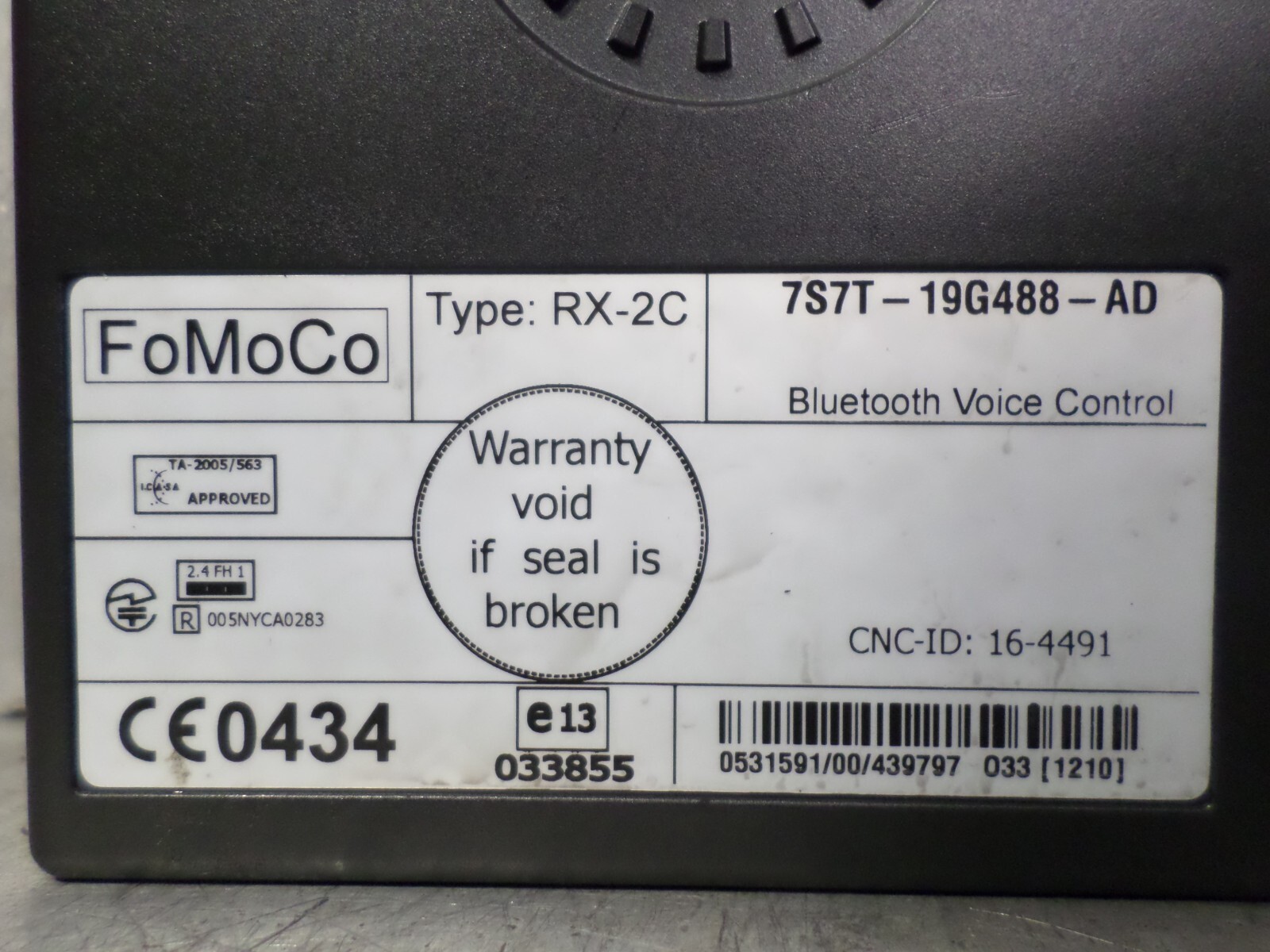 FORD MONDEO MK4 TRANSIT MK7 S-MAX BLUETOOTH VOICE CONTROL MODULE 7S7T ...