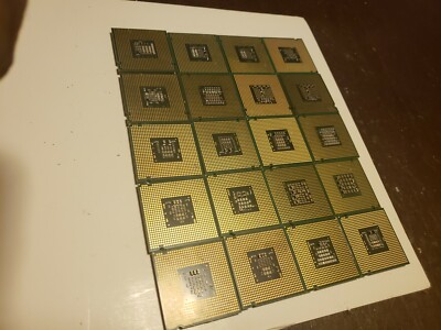 20 x Intel dotted Gold CPU Processors Scrap Recovery Precious Metals | eBay