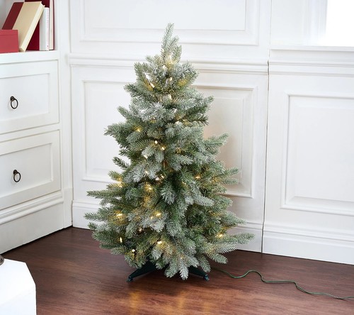 3' Twinkling Frosted Slim Colonial Christmas Tree Valerie Parr Hill ...