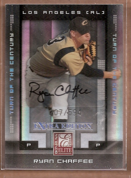 2008 Donruss Elite Extra Signature Turn of the Century 83 Ryan Chaffee ...