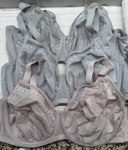 Women’s Plus lot of 3 Understance Bras 44DD FlexWire Unpadded Full ...