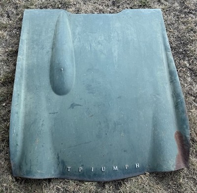 VINTAGE Triumph TR4 TR4A TR250 Bubble Bonnet Hood Green with Triumph ...