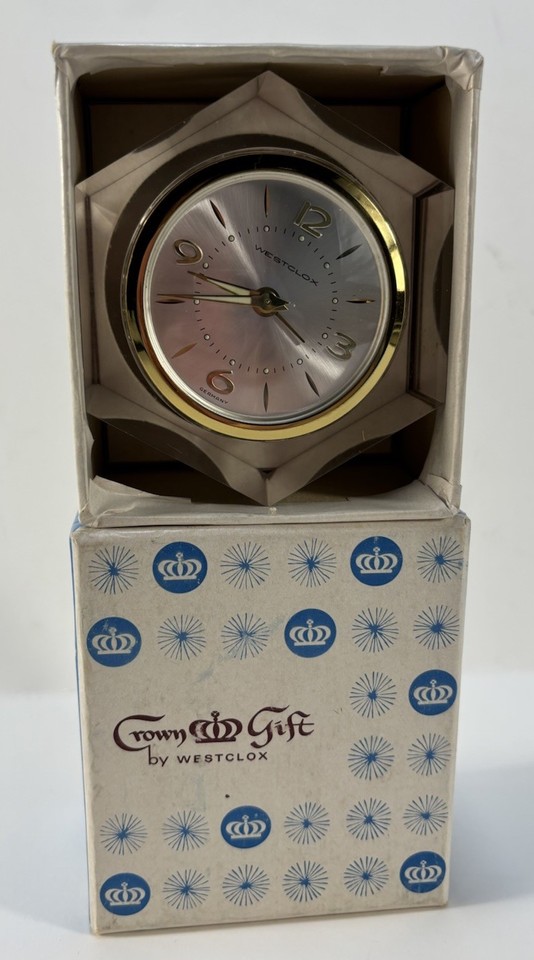 Vintage Westclox Alarm Clock Transparent Lucite Hexagonal Design ...