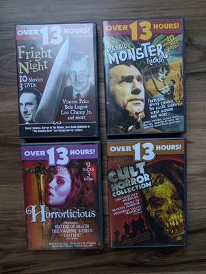 Horror DVDs FOUR 3-Disc Sets, Fright, Monster, Cult Classics (12 DVDs ...