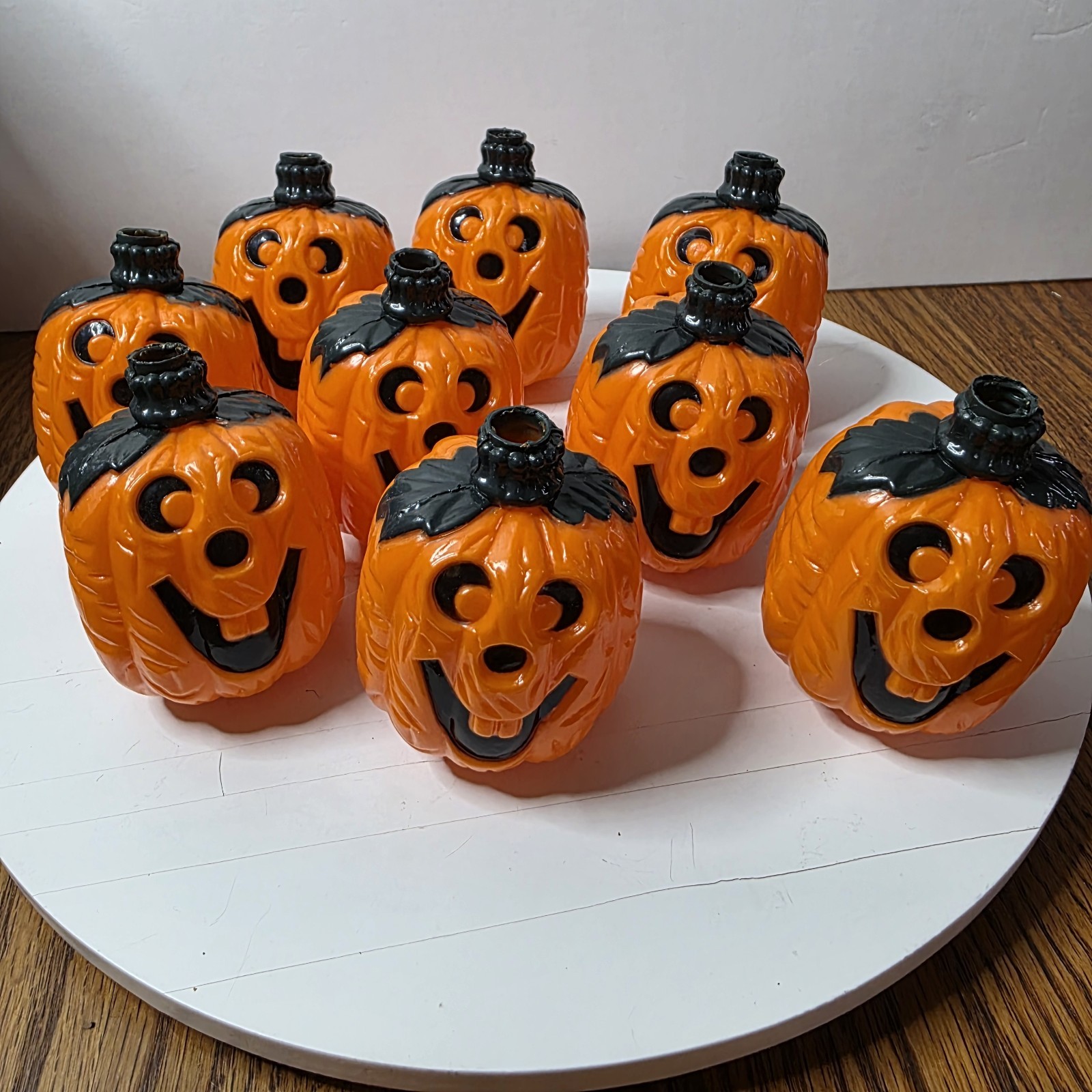 Vintage Halloween Jack O Lantern Pumpkin String Light Covers Lot Of 9 ...