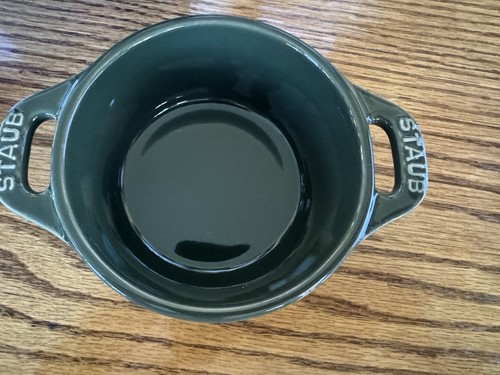 STAUB Ceramic 0.25 Qt Mini Round Cocotte Basil Green 4 Inch Zwilling ...