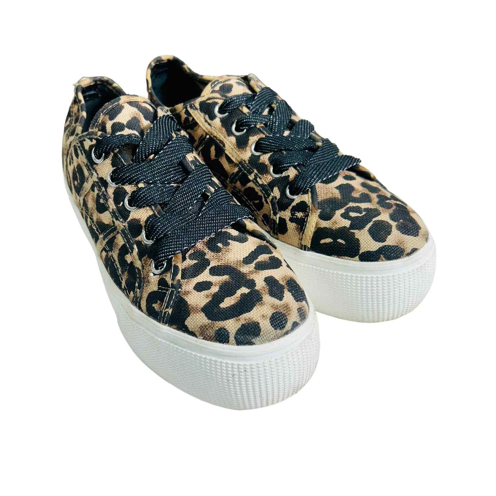 Steve Madden Leopard Print Platform Shoes Sneakers Sz… - Gem
