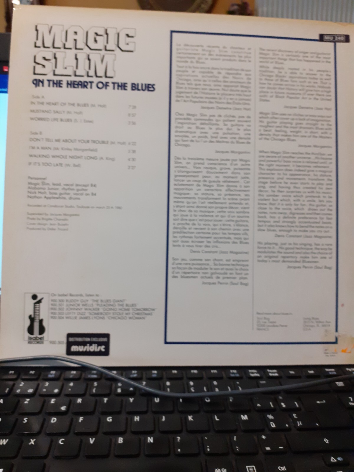 Disque 33t Magic SLIM Blues Power 900505 de 1980 Isabel Records | eBay