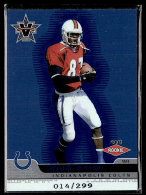 2001 Pacific Vanguard Blue Reggie Wayne Rookie /299 Indianapolis Colts ...