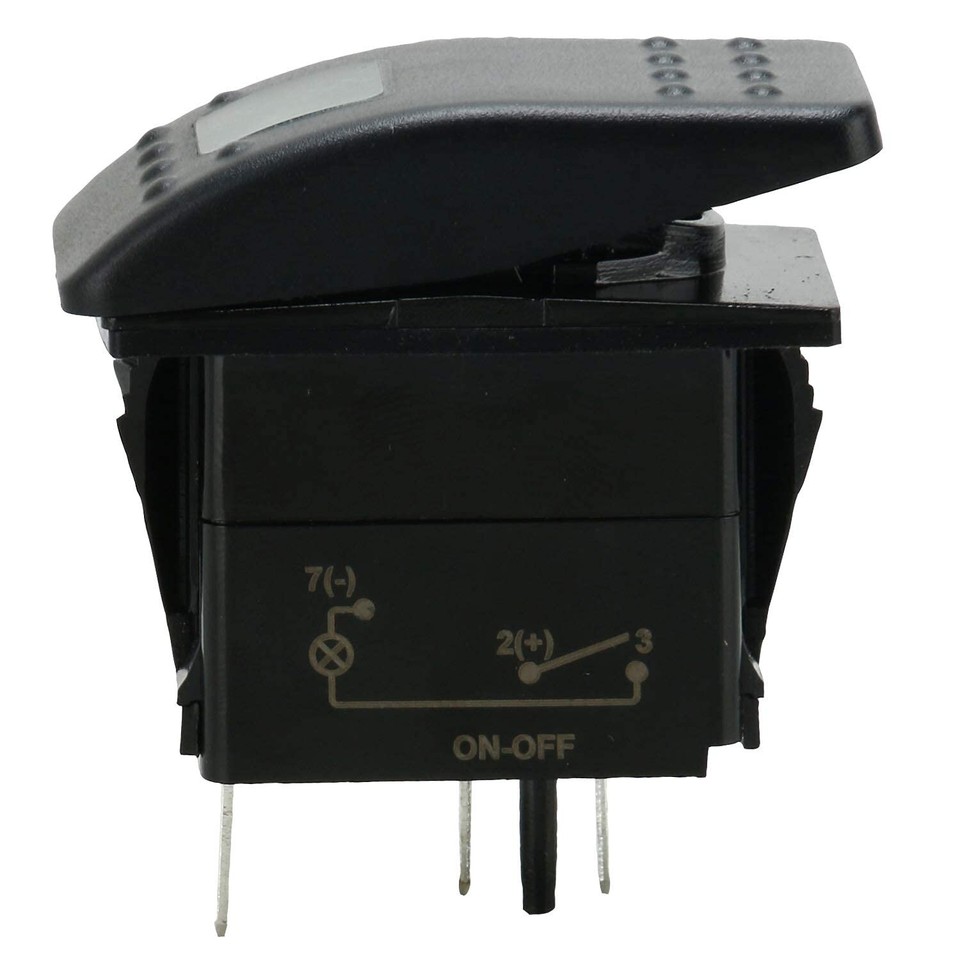 Boat Waterproof Rocker Switch Toggle 12V 20A LED Light SPST 3P Car ...