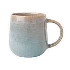 350ml Stoneware Reactive Glazed Grey Gloss Mug Coffee Tea Cup Mottled ...