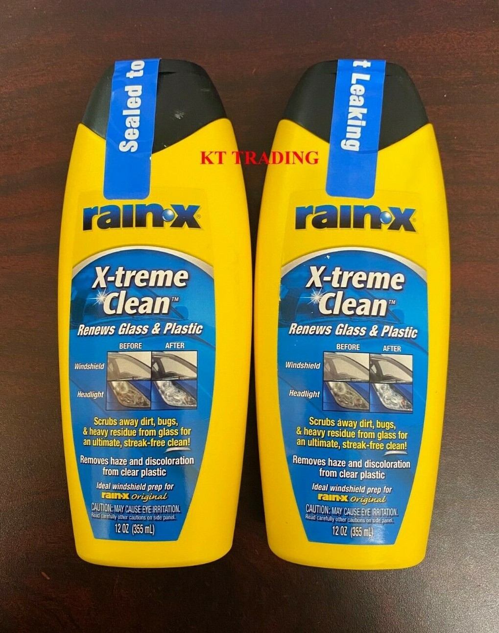 (Pack of 2) Rain-X Original X-treme Cleaner Glass Plastic Windshield ...