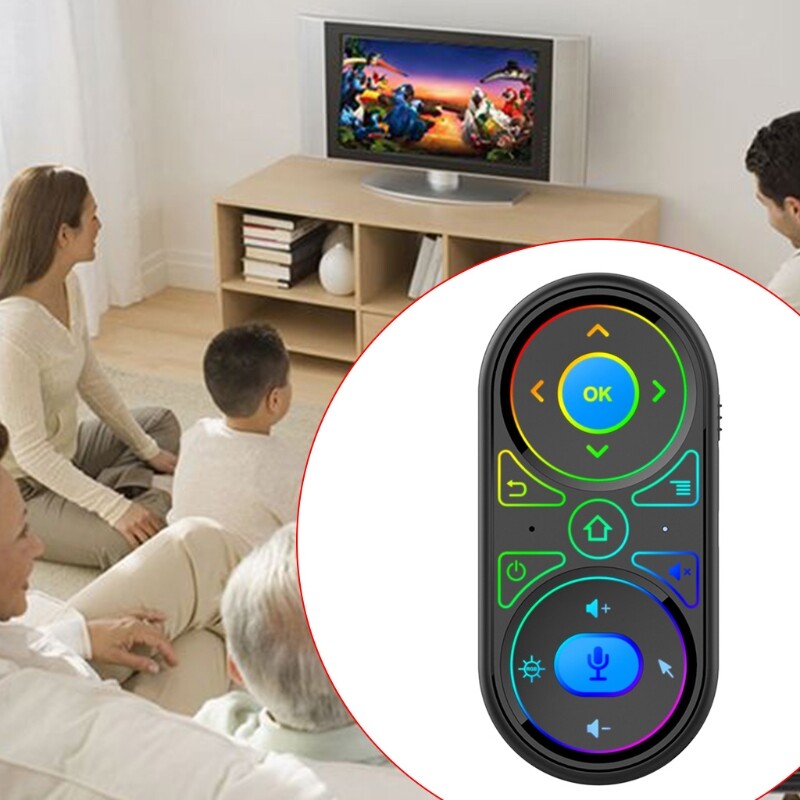 Gyro Air Mouse IR Learning Intelligent Voice Search Rechargeable Remote ...