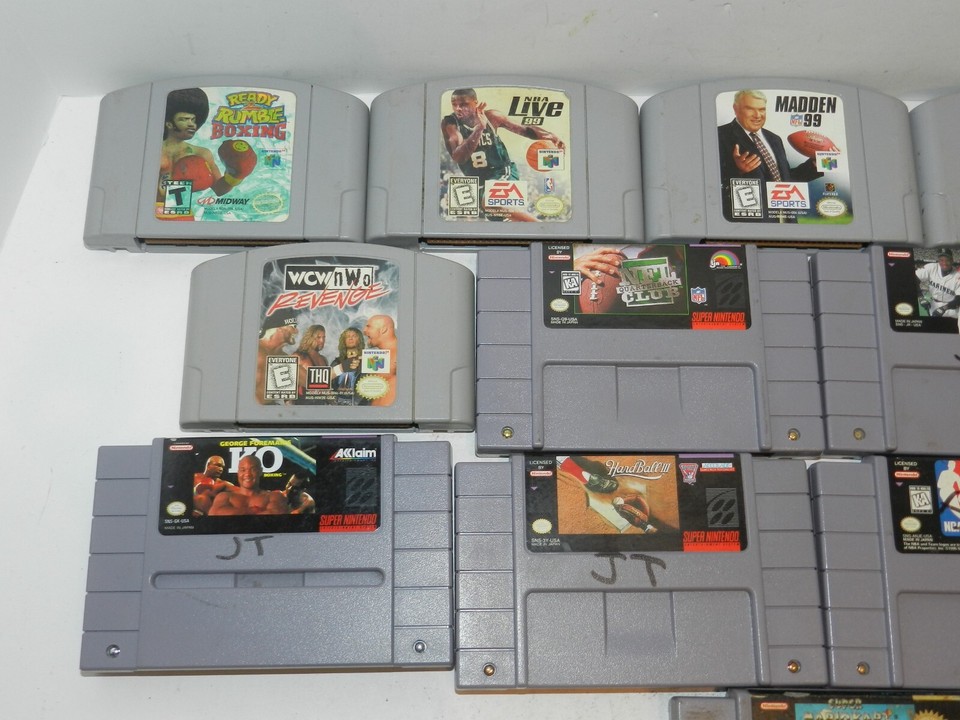 Discounted Nintendo 64 & Super Nintendo SNES Lot Of 18 Games Carts ...