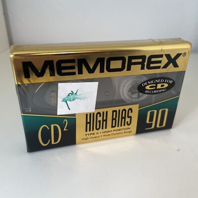 Memorex Audio Cassette Tape CD2 High Bias 110 Minutes NEW Factory ...