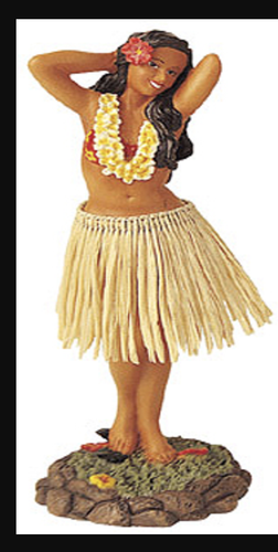 HAWAIIAN Mini Hula Girl Posing Dancing Dashboard Doll Shaker Bobble ...