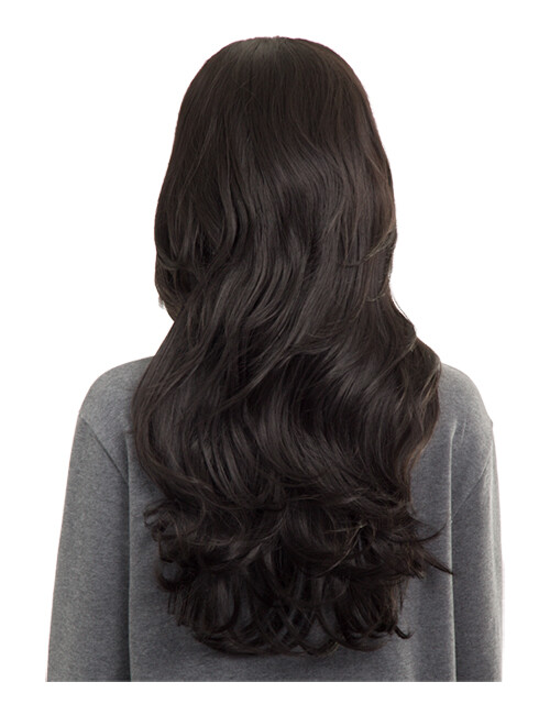 Koko Half Wig Wavy 28” Long Natural Look Thick 3/4 Half Head Wig Hair ...